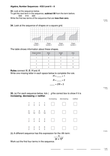 Algebra level 6 | Teaching Resources