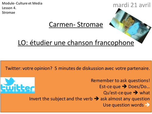 Carmen- Stromae | Teaching Resources