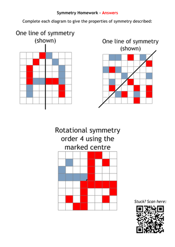 Symmetry Homework | Teaching Resources