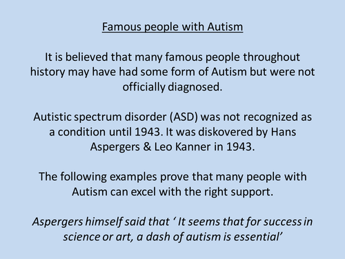 Autism heroes | Teaching Resources