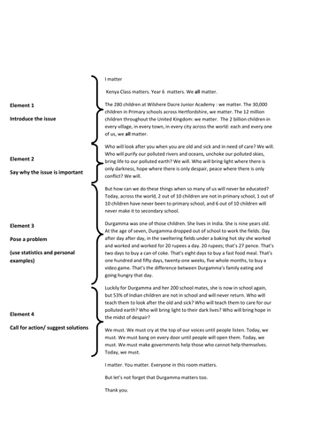 Persuasive Speech Writing (Children's rights) | Teaching Resources