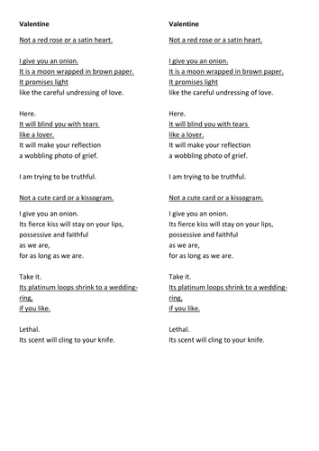Comparing poetry - Year 9 low ability | Teaching Resources