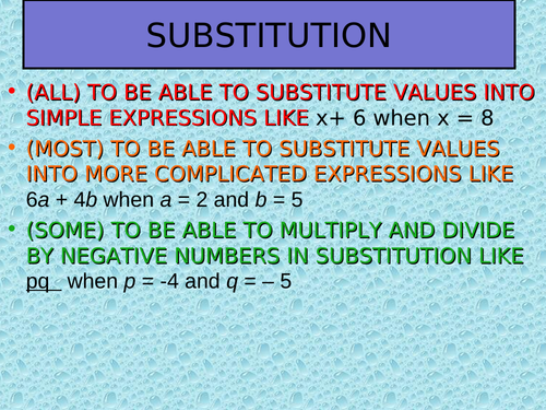 substitution lesson inc floor mat activity | Teaching Resources