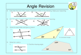 Angle Revision | Teaching Resources