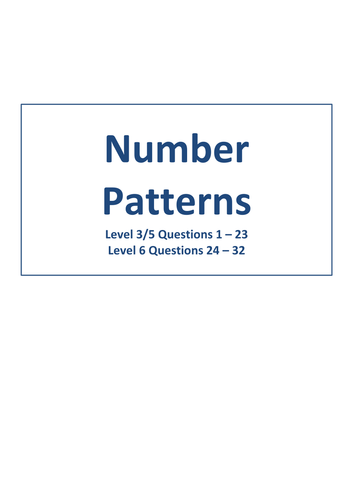 Algebra KS2 Sats Past Paper Questions incl level 6 | Teaching Resources