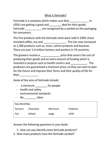 Fairtrade | Teaching Resources