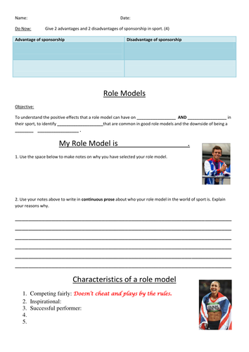 AQA Spec. Powerpoint lesson on Role Models | Teaching Resources