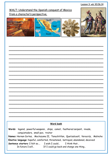 Fall of the Aztec Empire Year 4 | Teaching Resources