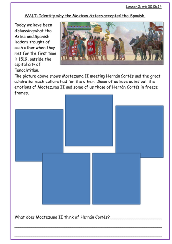 Fall of the Aztec Empire Year 4 | Teaching Resources