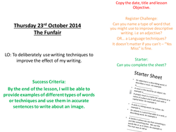 Full Lesson - Descriptive Writing - FunFair | Teaching Resources
