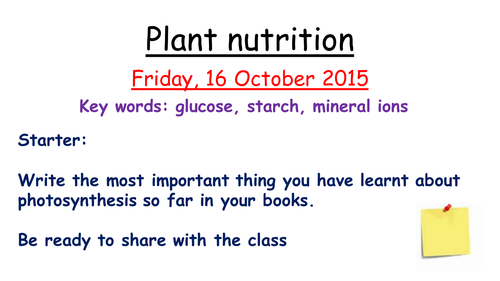 Plant nutrition | Teaching Resources