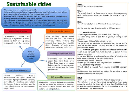 How can cities be sustainable? | Teaching Resources