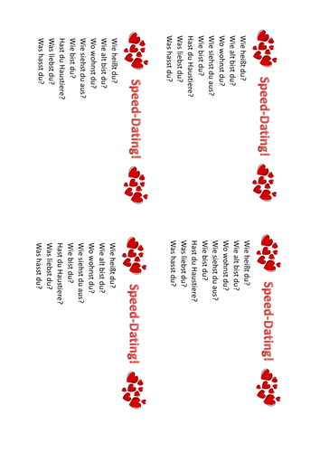 Speed-dating, personal descriptions, peer-assessment | Teaching Resources