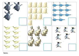 counting arctic animals math table | Teaching Resources