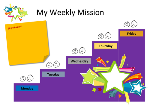 Weekly target tracker for behavior | Teaching Resources
