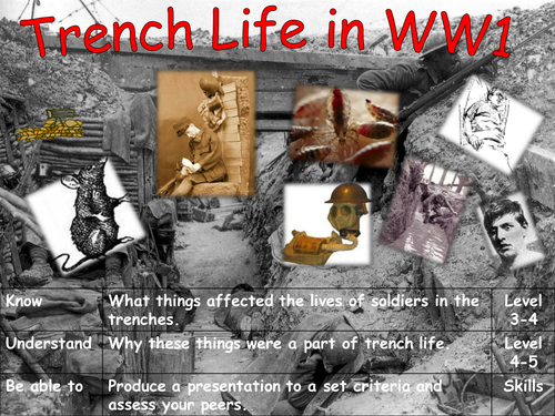 Y8 WW1 Life in the Trenches | Teaching Resources