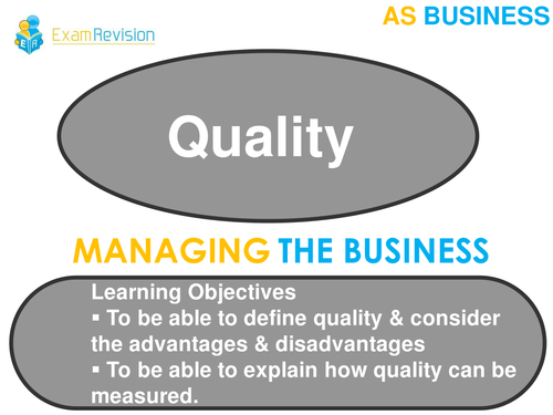 Quality Management | Teaching Resources