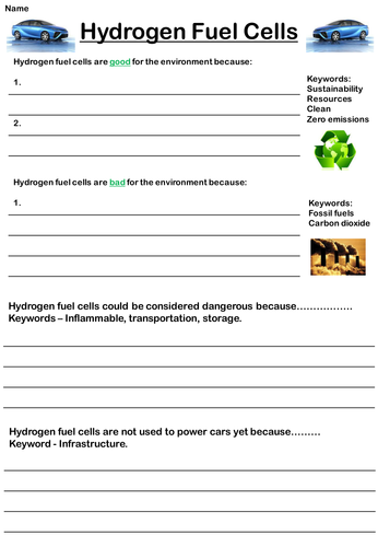 Unit 1 BTEC Level 2 Engineering - Hydrogen Fuel Cells | Teaching Resources