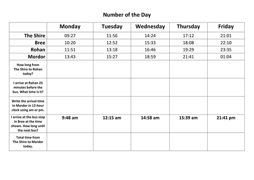 Number of the Day | Teaching Resources