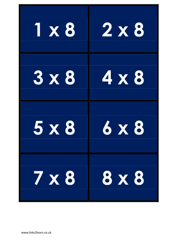 44 Times Tables Matching Cards | Teaching Resources