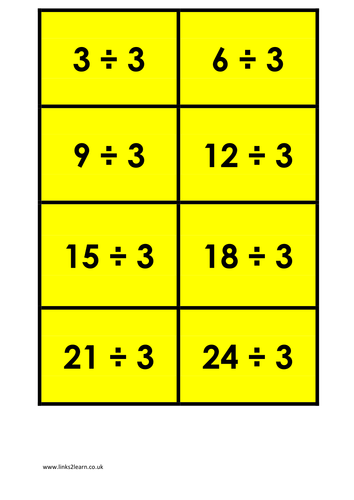 44 Times Tables Matching Cards | Teaching Resources