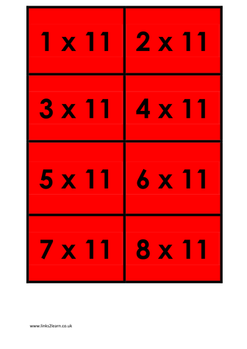 44 Times Tables Matching Cards | Teaching Resources