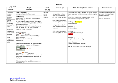 Minecraft Math Addition | Teaching Resources