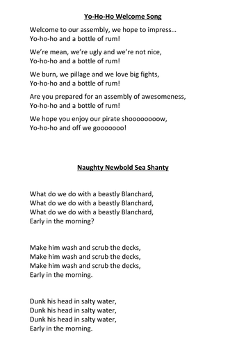 Pirates Class Assembly script (Lower KS2 - Years 3/4) | Teaching Resources
