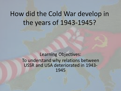 Edexcel UNIT 1 - COLD WAR 1943-1991 | Teaching Resources