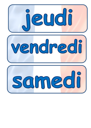 French - Days, Months, Years daily display | Teaching Resources