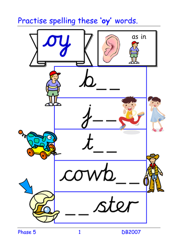 Phase 5: oy grapheme: cards, games, activities | Teaching Resources