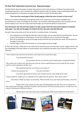 The Book Thief SoW (Year 8 HA) | Teaching Resources