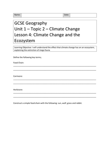 GCSE Geography B - Climate and Change | Teaching Resources