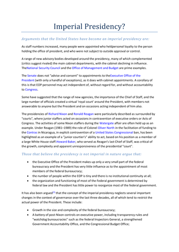 Presidential Power | Teaching Resources