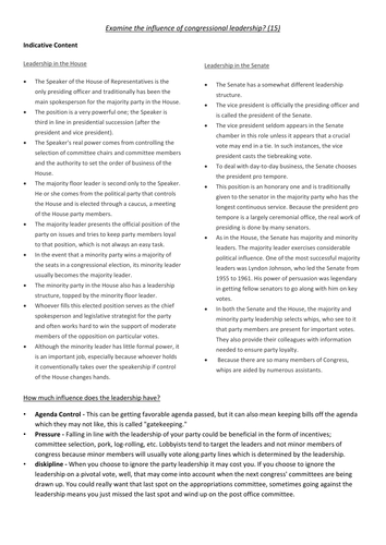 Congressional Leadership | Teaching Resources