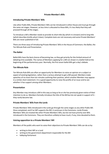 Legislative Process | Teaching Resources