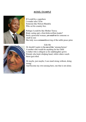 Poetry lesson linked to superhero unit | Teaching Resources