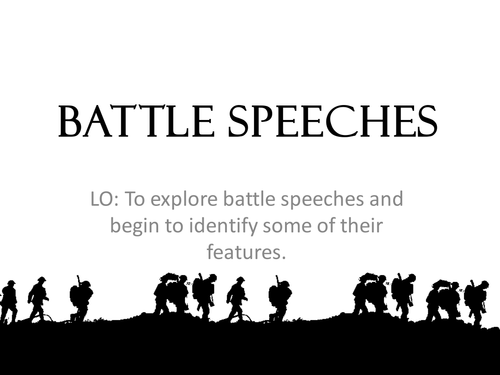 Battle Speech Writing | Teaching Resources