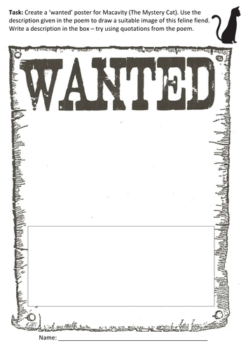 'Macavity: The Mystery Cat' - T.S Eliot | Teaching Resources