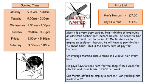 Barber shop | Teaching Resources