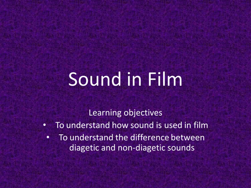 Sound in Film | Teaching Resources