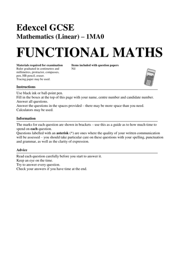 Proportion (recipe) and Functional math - KS4 | Teaching Resources