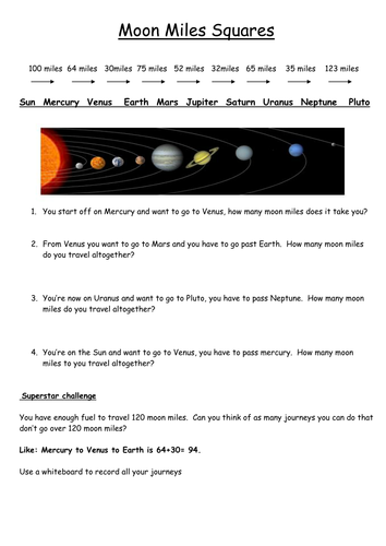 Space-related Math challenges | Teaching Resources