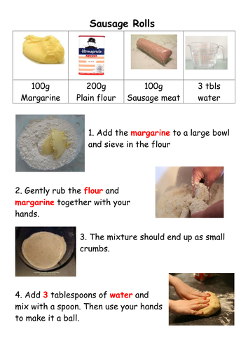 Pictorial Cooking Recipes | Teaching Resources