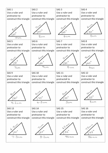 Constructing Triangles cards. | Teaching Resources