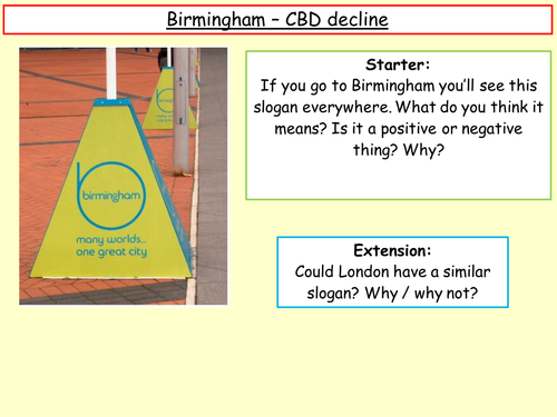 Birmingham - CBD redevlopment | Teaching Resources