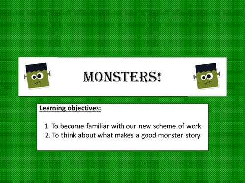 KS3 Writing Our Own Monster Story SOW | Teaching Resources
