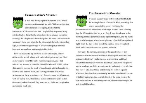 KS3 Writing Our Own Monster Story SOW | Teaching Resources