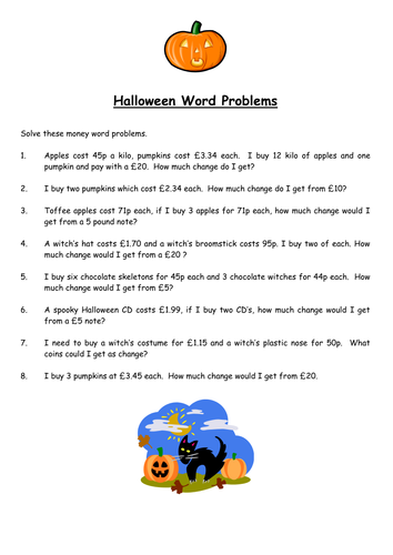 Halloween Math Full Activity! | Teaching Resources