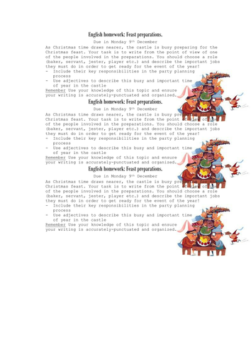 Non-fiction prompts (Castle Diary: Tobias Page) | Teaching Resources